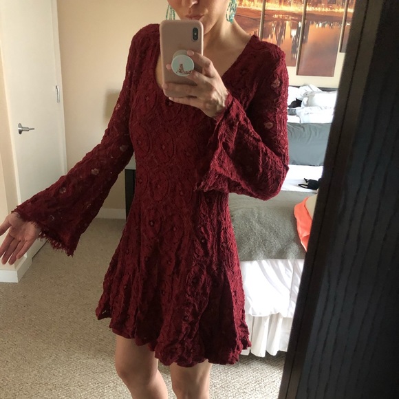 Francesca's Collections | Dresses | Crimson Red Croquet Dress Long ...